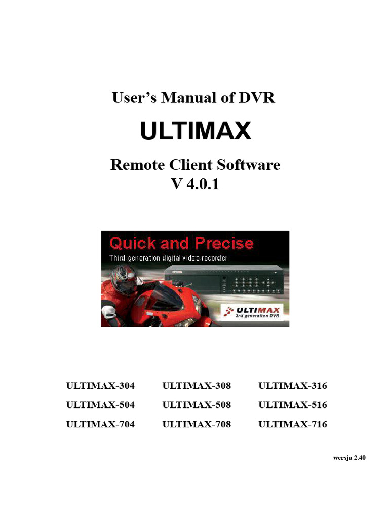 User Manual DVR Ultimax en | PDF | Ip Address | Domain Name System