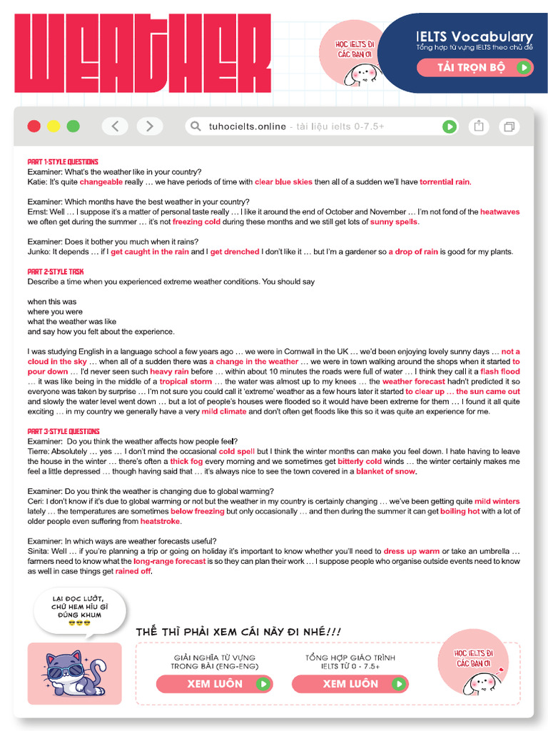 Topic 17 - Weather | PDF