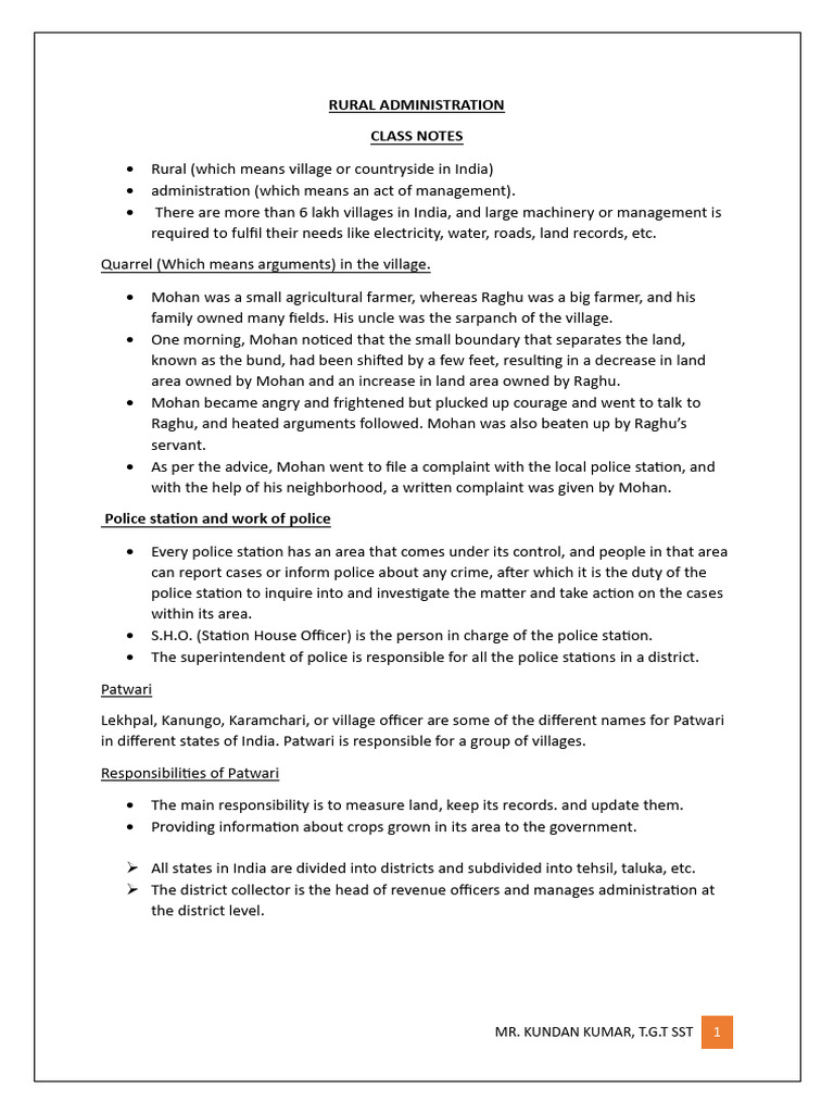 Rural Administration | PDF | Police | Justice