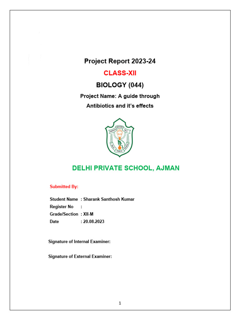 Biology Project (Edited) | PDF | Penicillin | Allergy