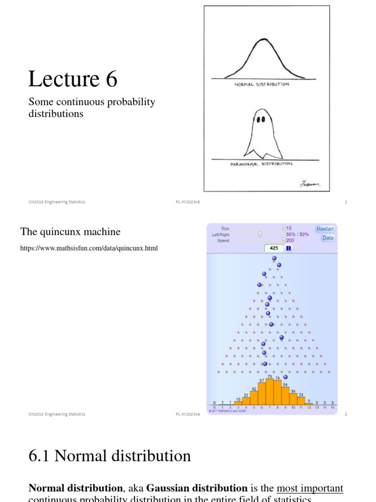 Continuous Probability Distributions | PDF | Normal Distribution | Chi ...