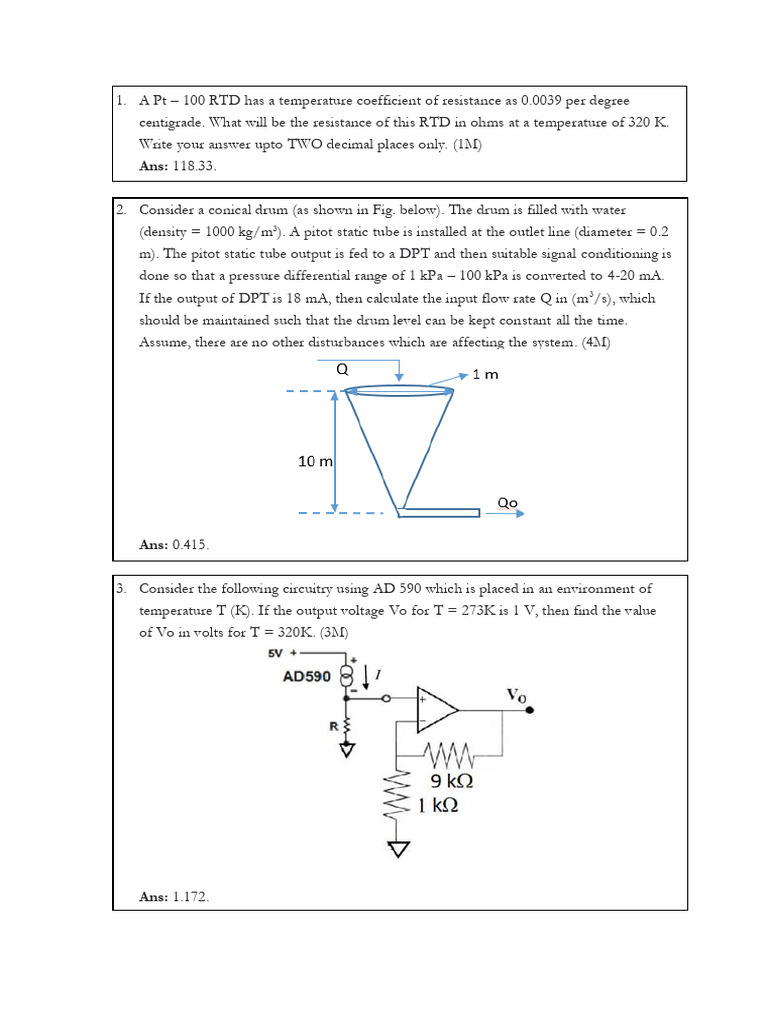 INSTR F312 Compre Part - A | PDF | Pressure Measurement | Quantity