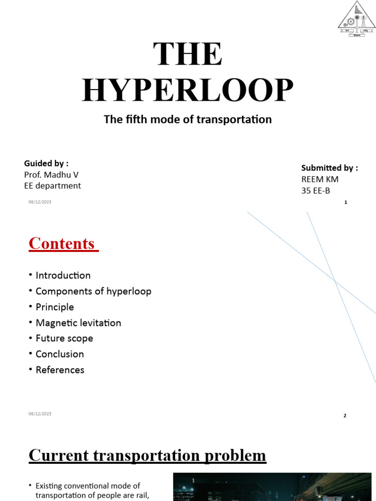 The Hyperloop | PDF | Hyperloop | Electric Motor