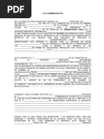 Ejemplo de Acta Administrativa Por Falta de Respeto | PDF