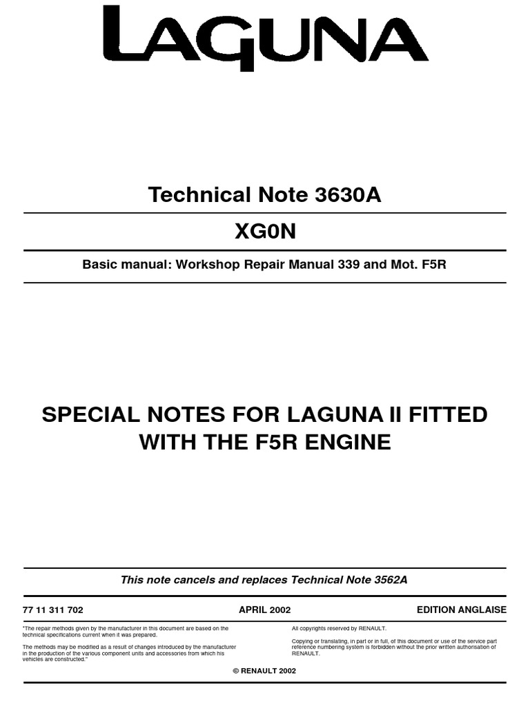 Technical Note 3630A Xg0N: Basic Manual: Workshop Repair Manual 339 and ...