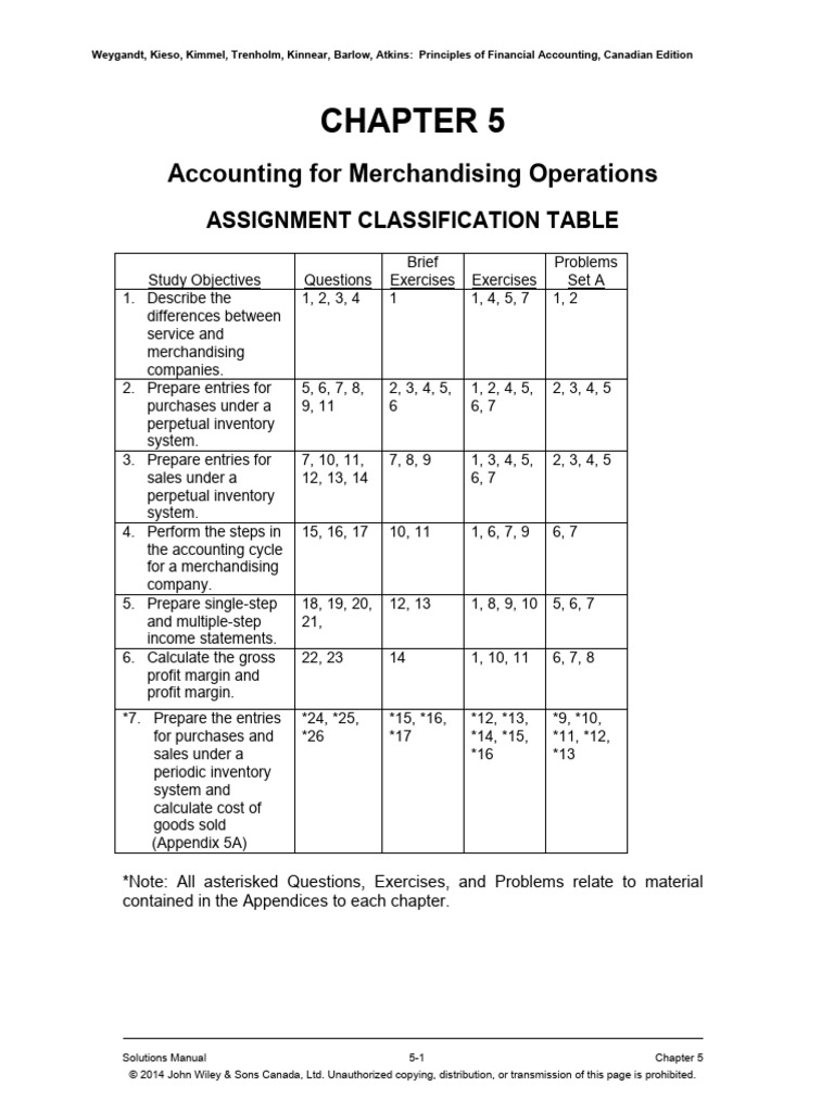 Chapter 5 - 12 Accounting Princples Solutions | PDF | Debits And Credits | Revenue