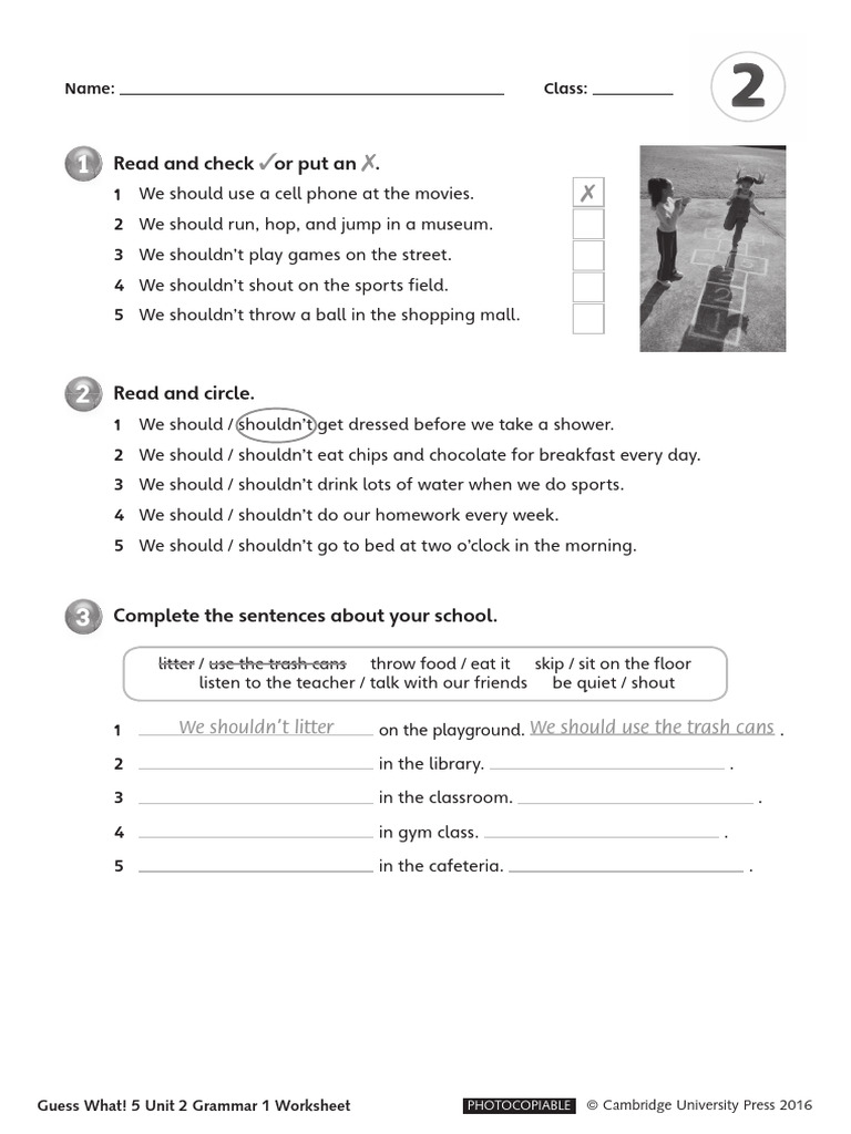 Guess What - 5 - AE - Unit 2 - Grammar Worksheet 1 | PDF