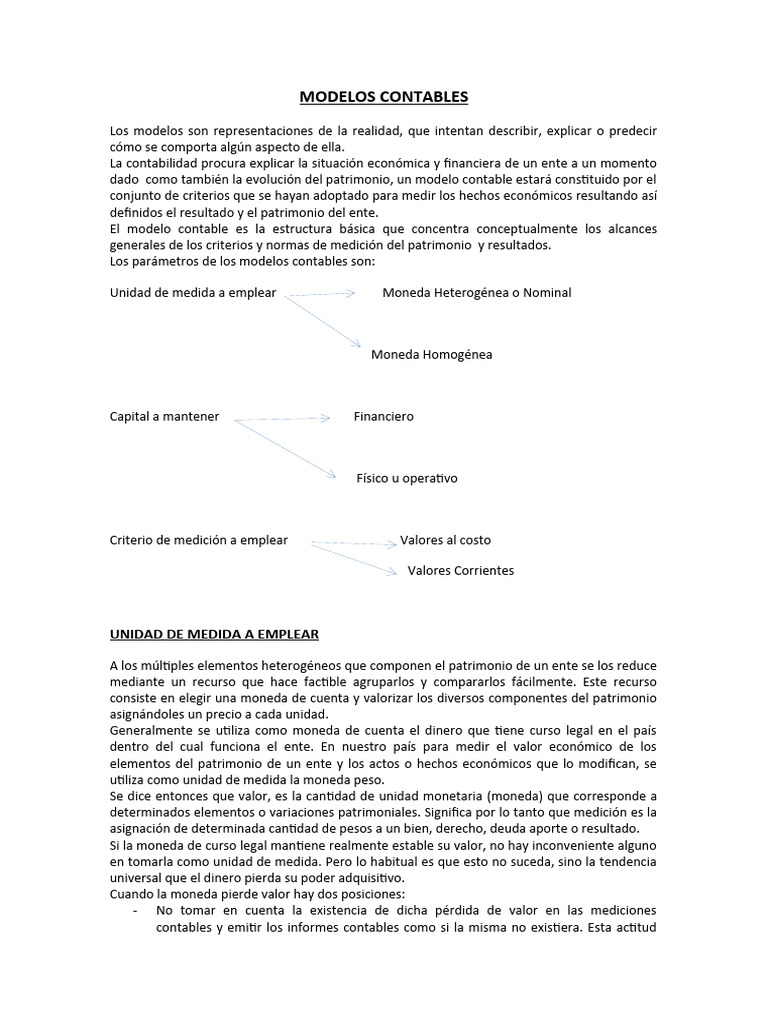 Modelos Contables y Efectos de la Inflación | PDF | Contabilidad | Inflación