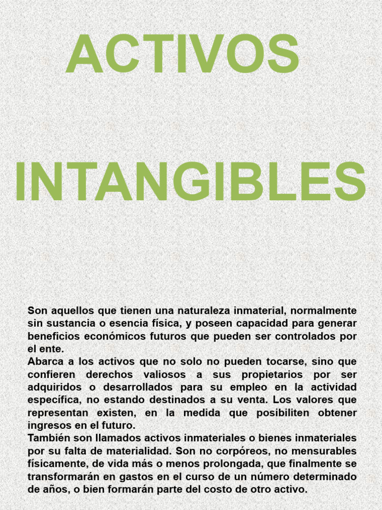 Definición y Tipos de Activos Intangibles | PDF | Business | Activo ...