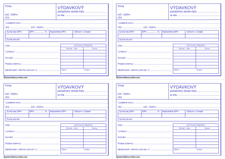 Vydavkove Doklady 4 Tlacivo | PDF