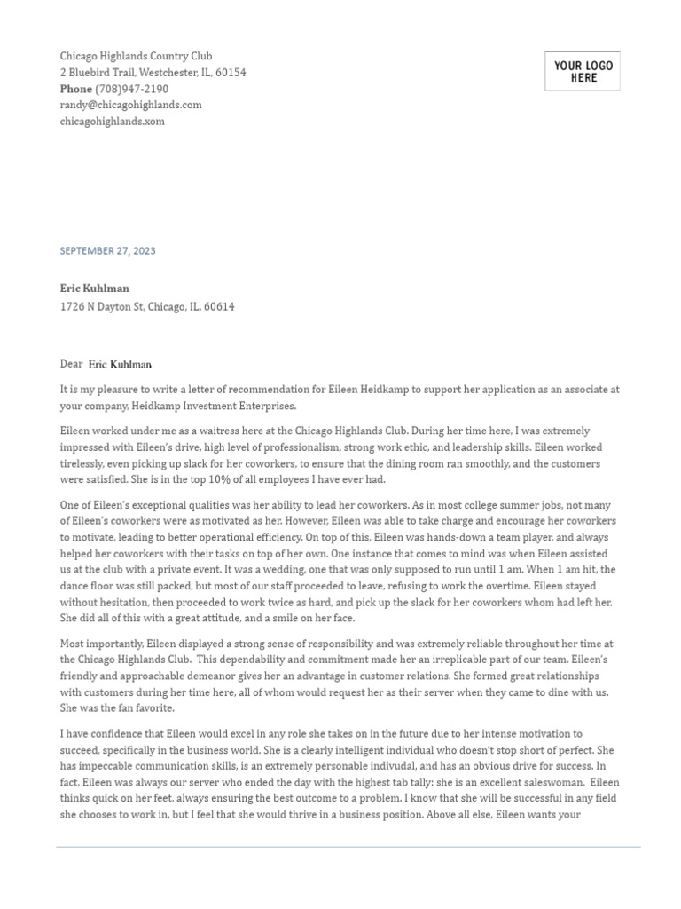 Letter of Rec | PDF | Communication | Psychology