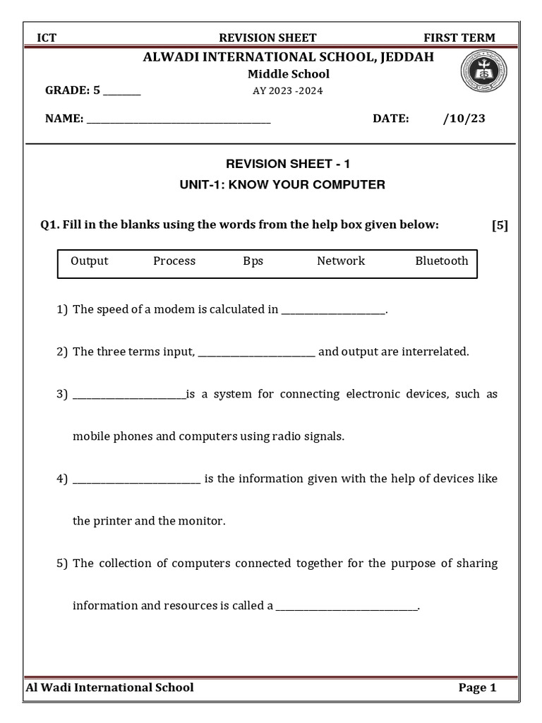 Revision Sheets ALL | PDF | Icon (Computing) | Microsoft Word