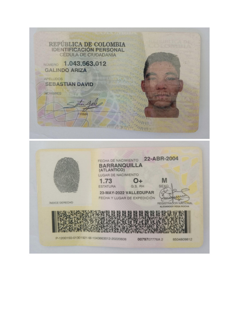Cédula Sebastian Galindo | PDF