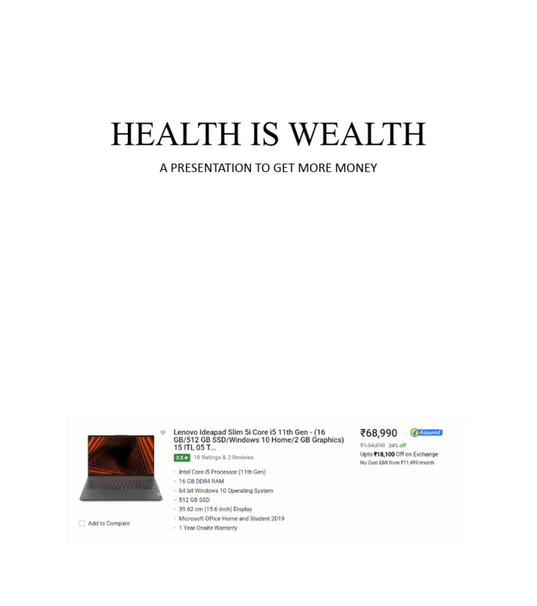 Health Is Wealth | PDF