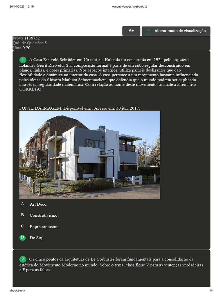 Autoatividades Webaula 2 | PDF