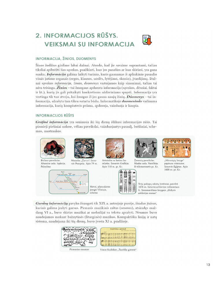 Informacijos Rusys. Veiksmai Su Informacija | PDF