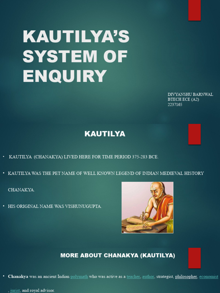 Kautilya's System of Enquiry 2 | PDF | Governance | Cognitive Science