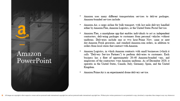 702179 Free Amazon Powerpoint Template Pdf Delivery Commerce