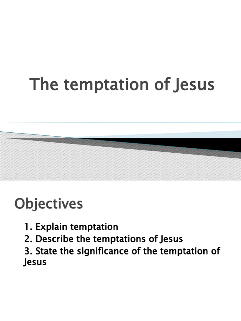 CRS YR 8 WEEK 4 The Temptation of Jesus | PDF