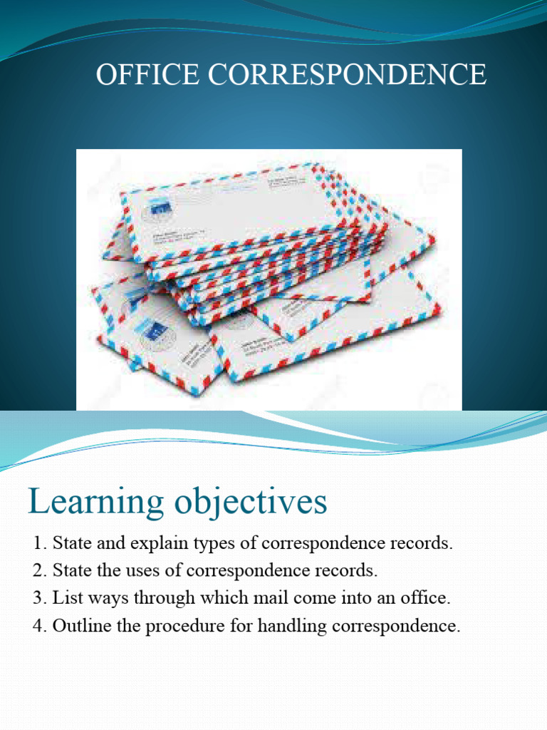 Understanding Office Correspondence Records | PDF | Mail | Written ...