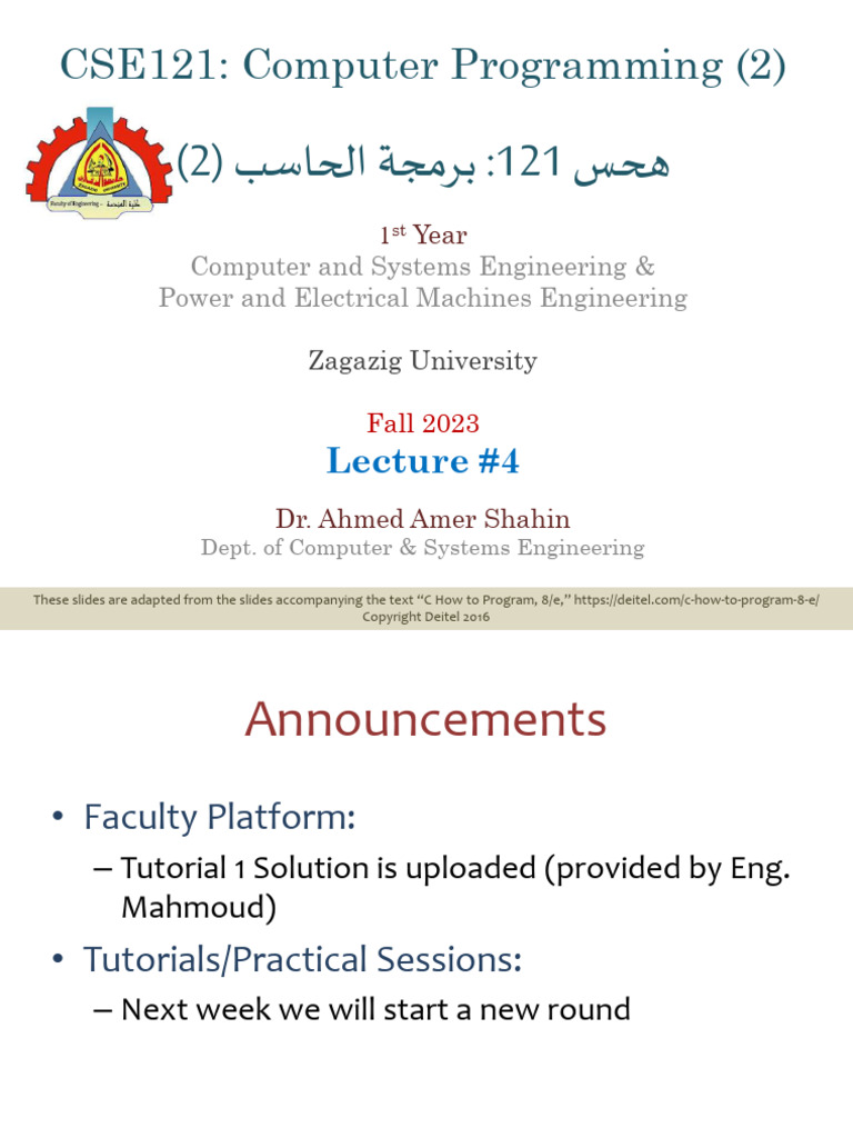 Lecture 4-11327 | PDF | Control Flow | Integer (Computer Science)