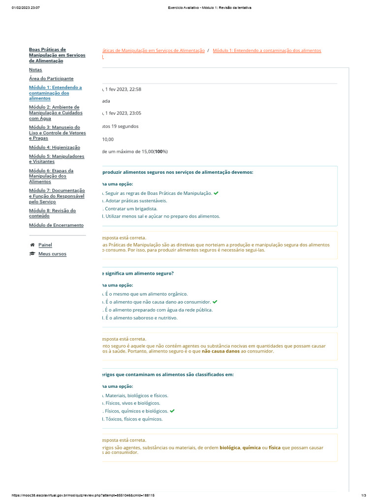 Exercicio 01 | PDF | Microrganismo | Alimentos