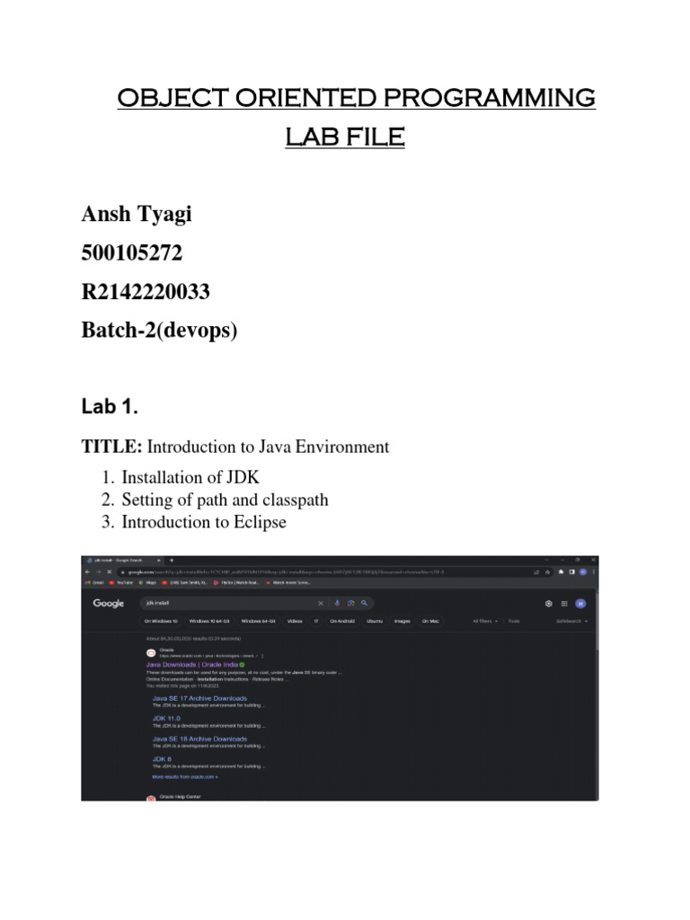 Oops Lab File 2 Pdf Method Computer Programming Class Computer Programming 