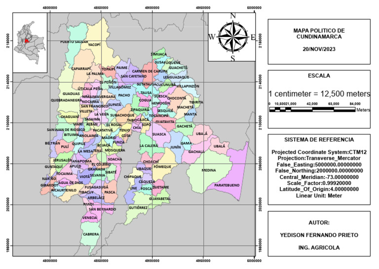 Mapa Politico de Cundinamarca | PDF