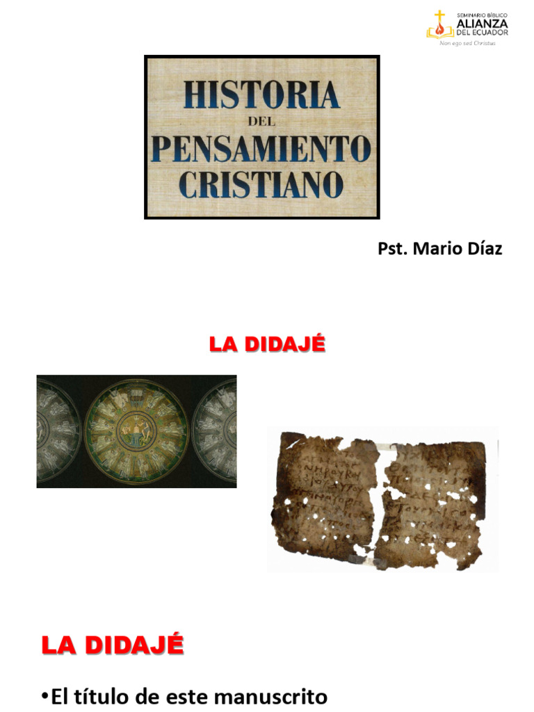 La Didaje | PDF | Historia | Religión y espiritualidad
