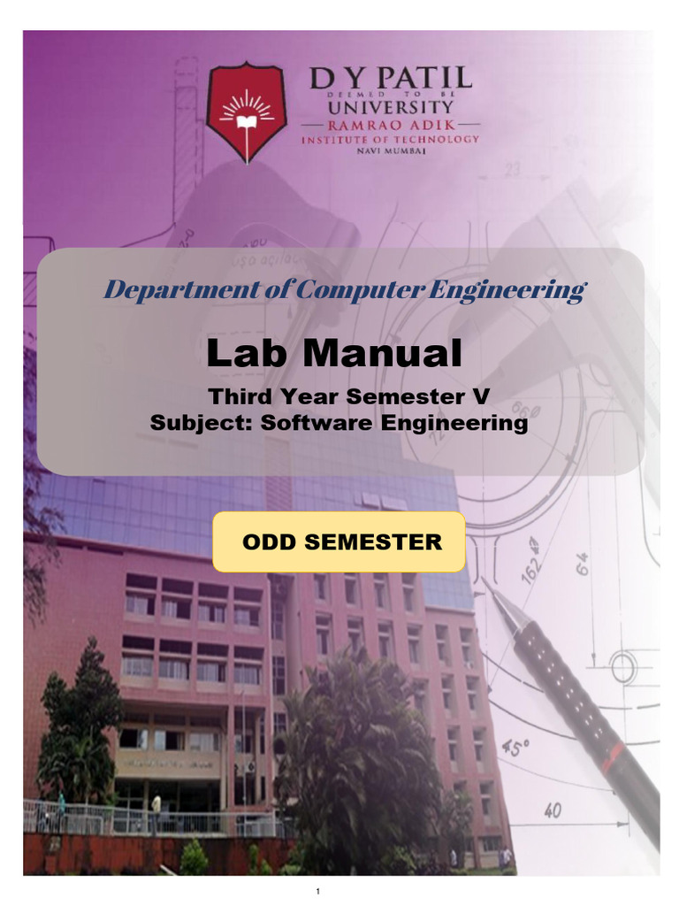 Lab Manual Soft Engg Odd Sem V | PDF | Software Development Process | Software Engineering