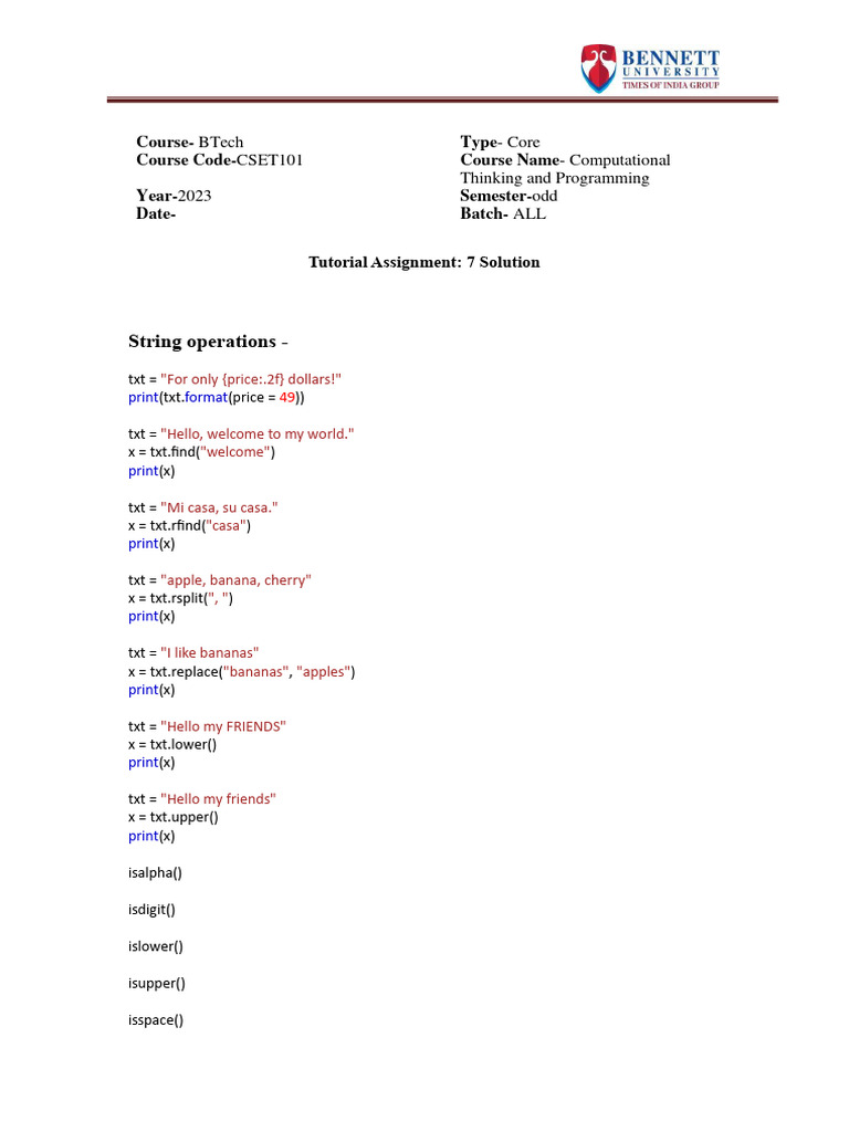 Cs Tutorial On Python Pdf Parameter Computer Programming