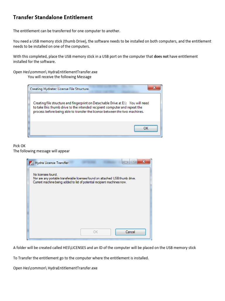 Transferring Stand Alone License | PDF