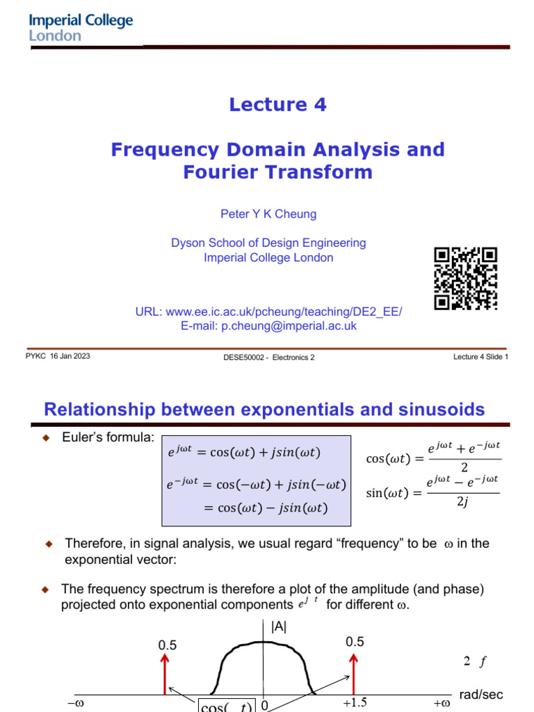 Lecture 4 - Fourier Transform (Slides) | PDF | Fourier Transform ... Lecture 4 - Fourier Transform (Slides) | PDF | Fourier Transform ...