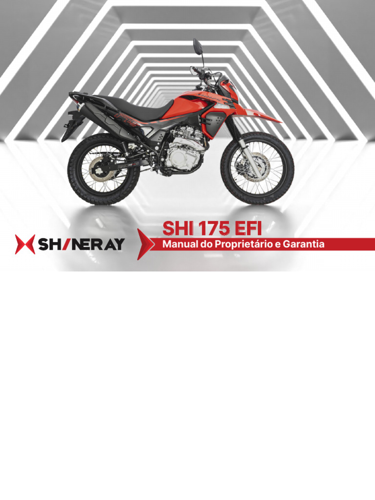Manual de Proprietario Shi 175 Efi | PDF | Motocicleta | Freio
