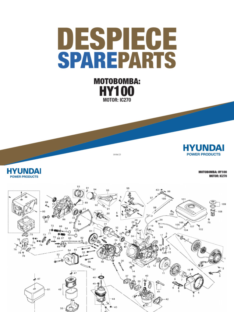 Hy Hy100 Despiece Es en | PDF | Piston | Machines