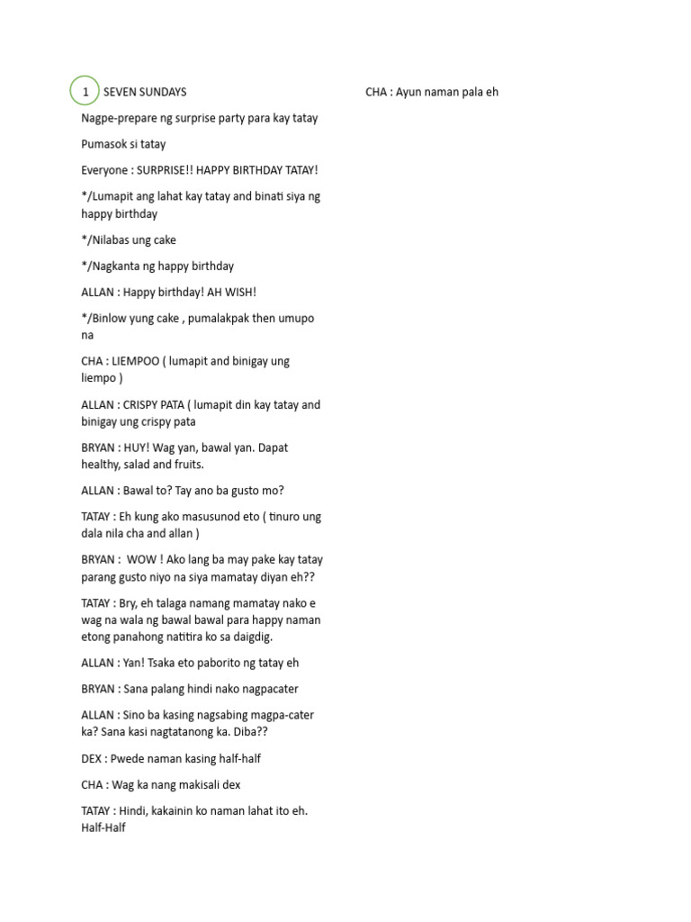 Seven Sundays | PDF