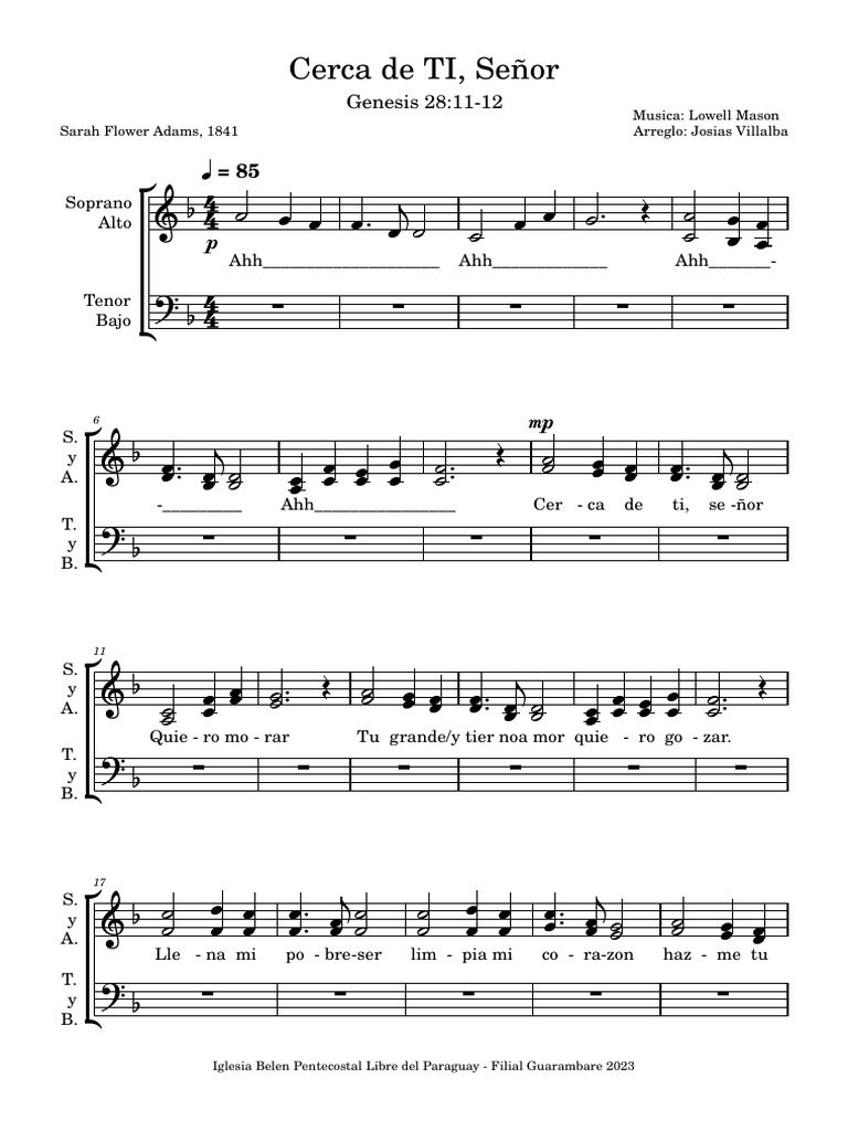 Cerca de TI, Señor | PDF