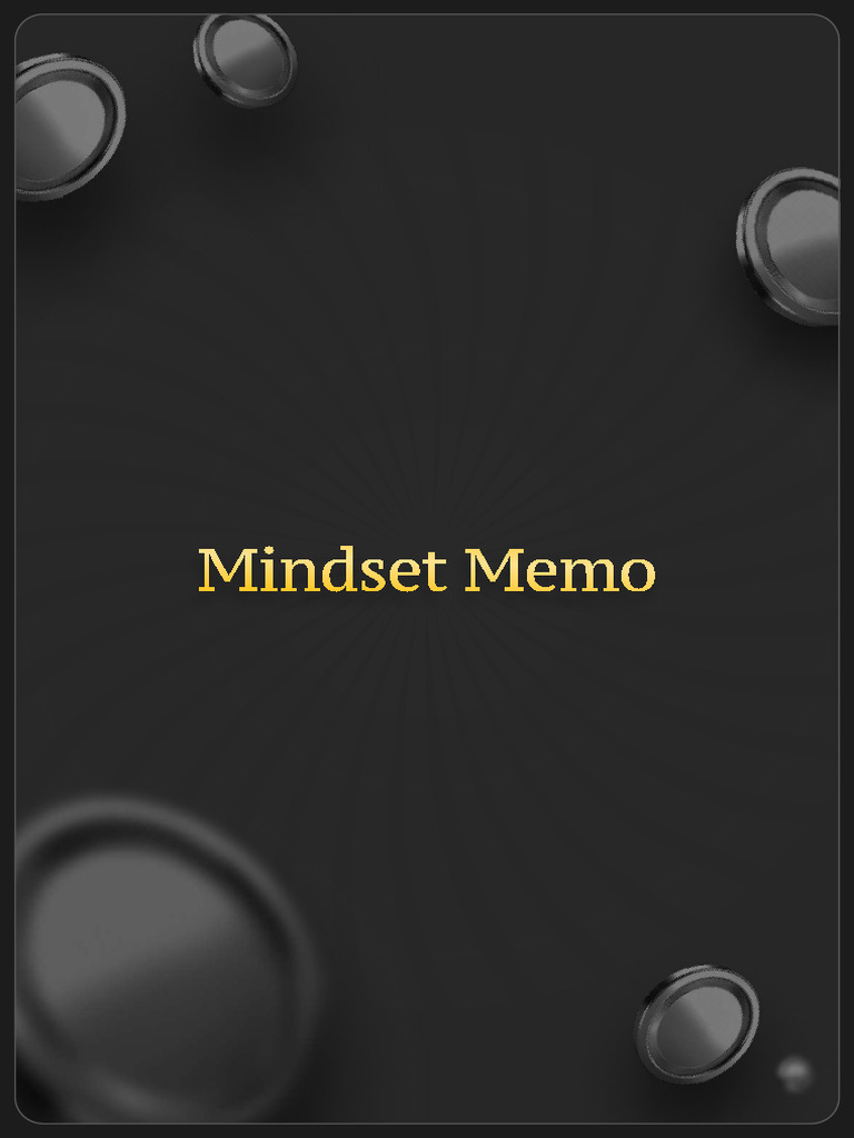 Mindset Memo | PDF | Mindset | Intelligence