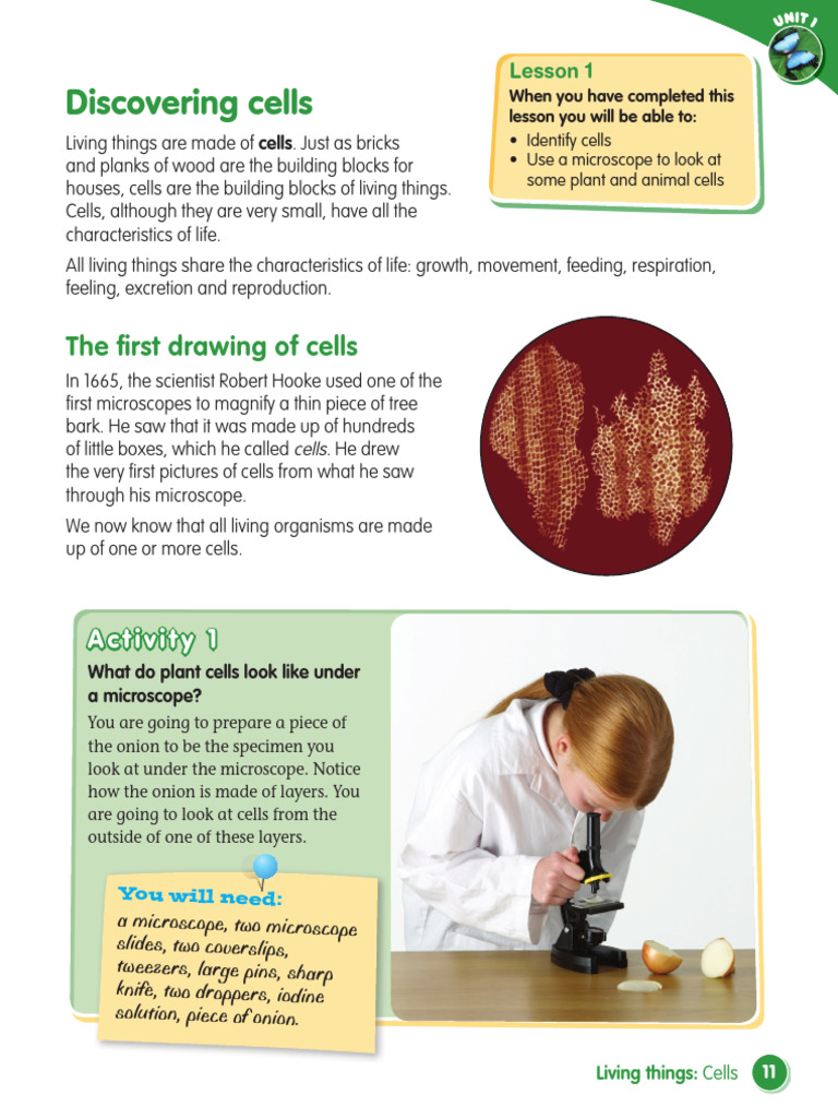 Macmillan Science Level 6 Pupil S Book Unit 1 PP 11 16 | PDF | Cell ...
