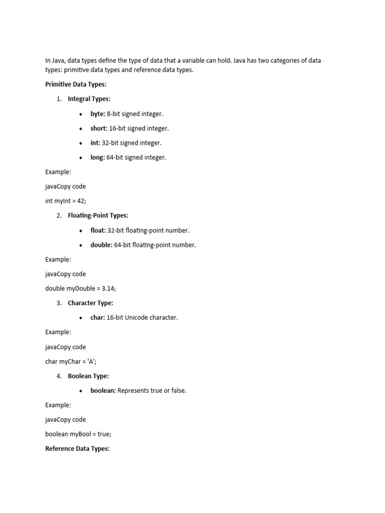 Data Type Java Pdf 8285