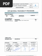 Material Traceability Record: Report No Rev. Date Shift (Day) (Night ...