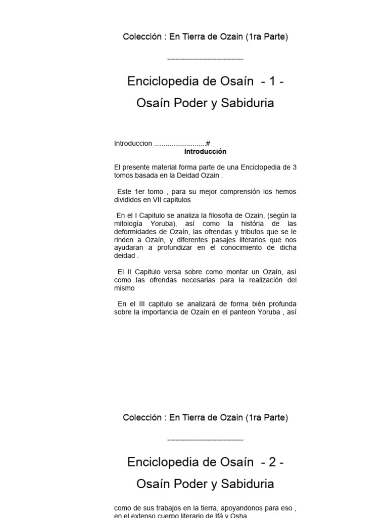Las Hiervas de Osain Completo | PDF | Santeria