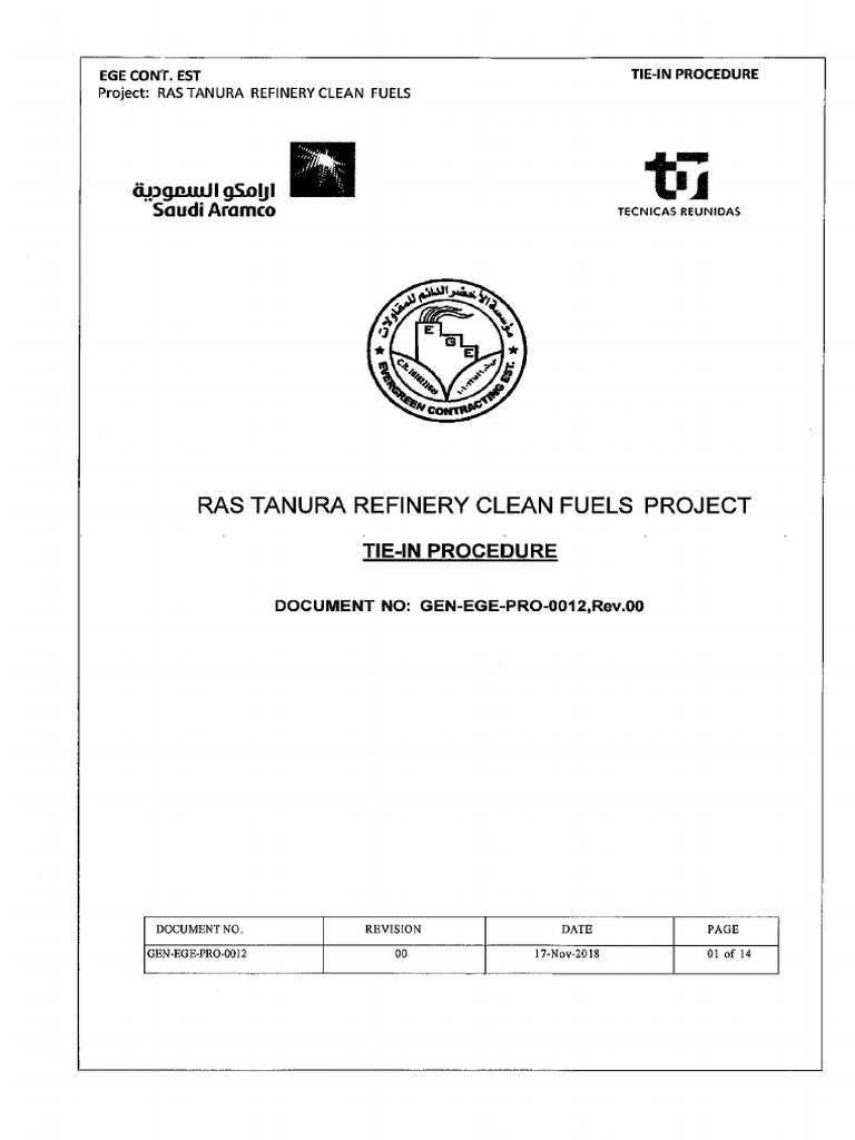 Tie In Procedure Pdf