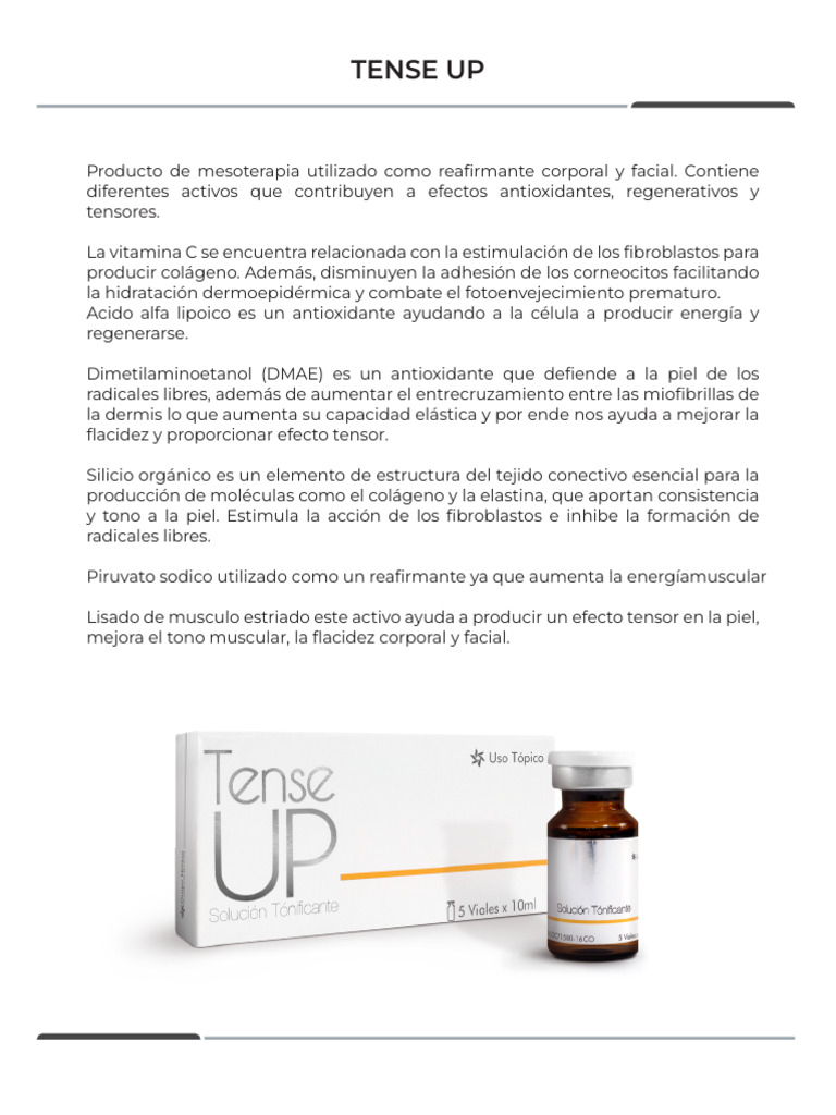 FT Tense Up | PDF | Antioxidante | Piel