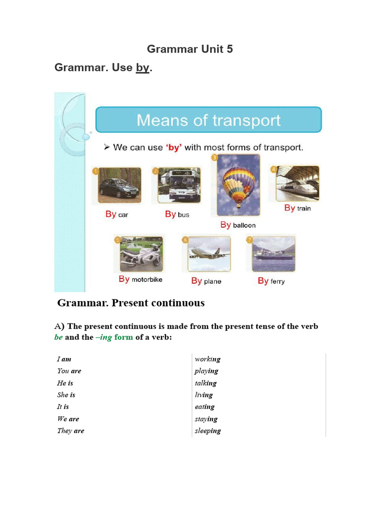 Grammar Unit 5 E1 (1) 3 | PDF | Verb | Language Families