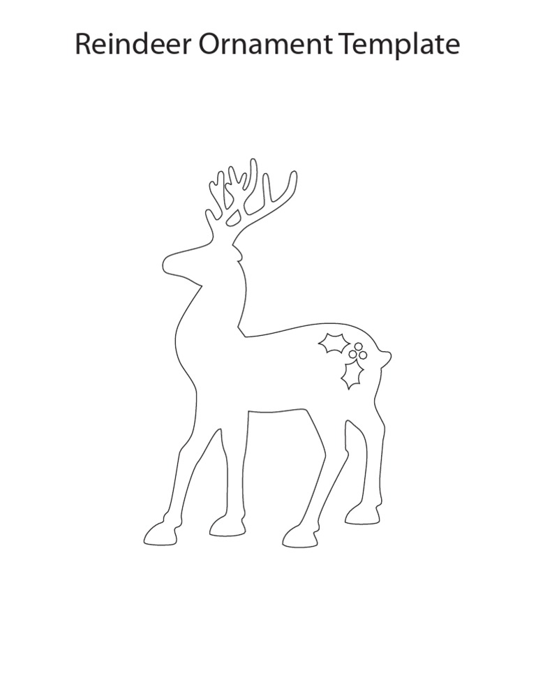 Reindeer Ornament Template | PDF
