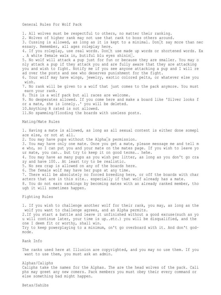 Rules and Ranks for Wolf Pack | Gray Wolf | Pack (Canine)