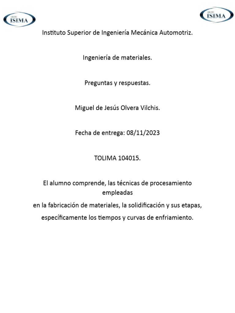 Jesus Olvera | PDF | Congelación | Calor