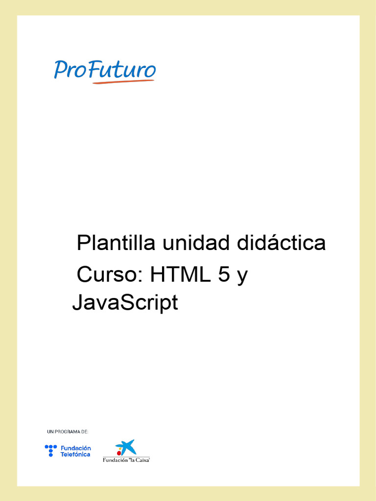 M5 - Plantilla Unidad Didáctica | PDF | Enseñando | Script Java