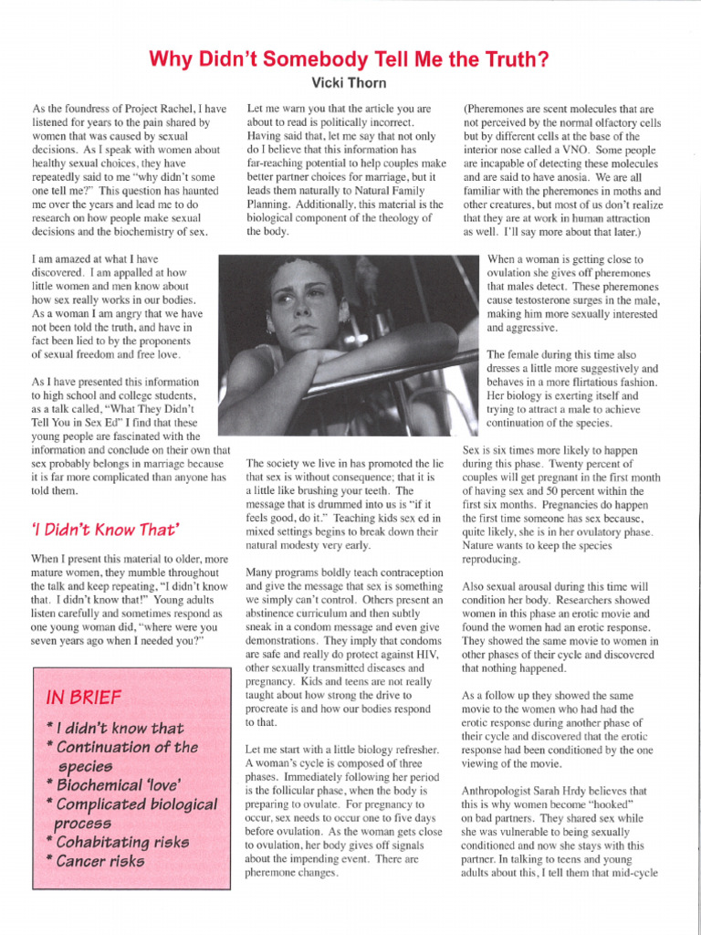 Why Didnt Somebody Tell Me | PDF